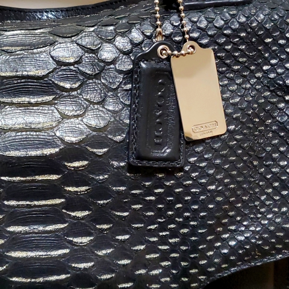 Coach Madison Glitter Python Sadie Flap Satchel (Coac… - Gem